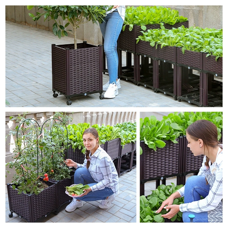 Outdoor Flower Box Landscape Flower Tray Planting Box Rectangular ...