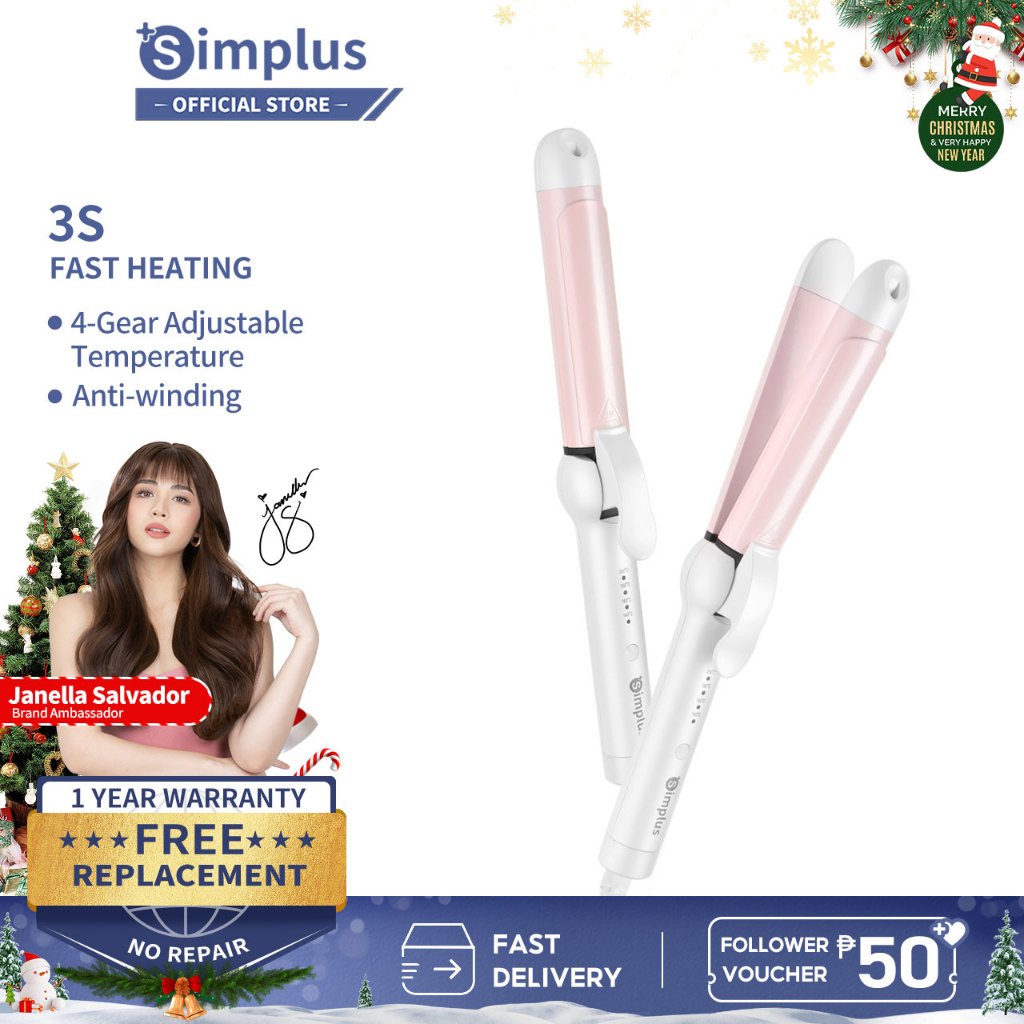 Simplus Hair Curler 2 in 1 Straightener and Curler Automatic Curling Iron Adjustable Temperature ...