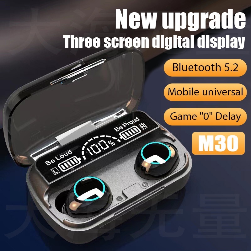 M10 TWS Bluetooth Earphones HiFi 9D Stereo Led Light Durable Wireless ...