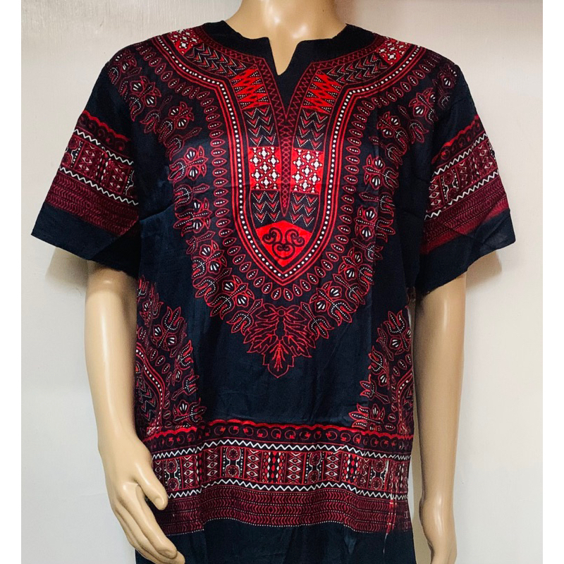 Dashiki Bohemian Tribal Indian African Batik Shirt Free Size HALUMNA ...