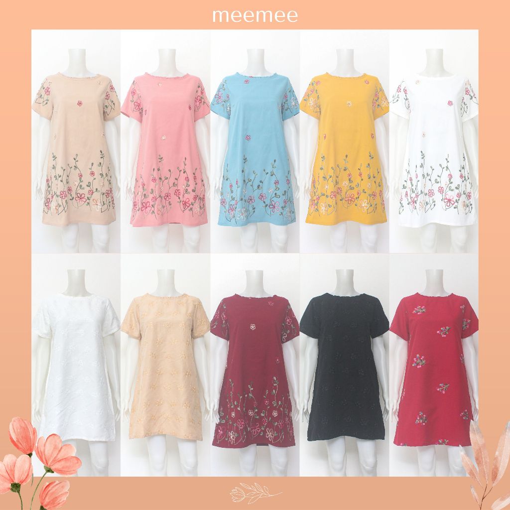 Meemee Ladies Polyester Dress with Sabrina Neckline and Back Shirring ...