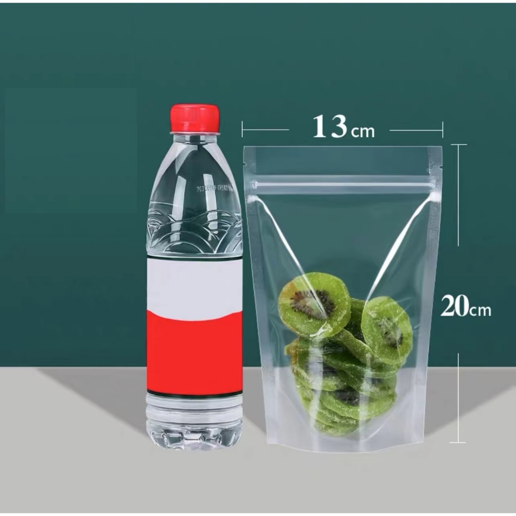 50pcs/100pcs Full Clear Stand Up Pouch Packaging Bag Resealable Pouch Resealable Plastic #COD ...