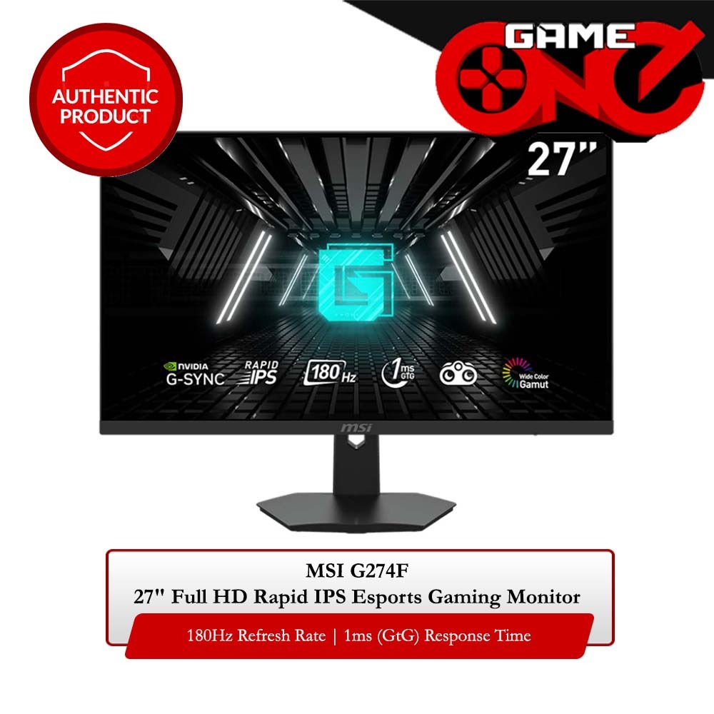 MSI G274F 27" Full HD Rapid IPS Esports Gaming Monitor - 180Hz | Shopee ...