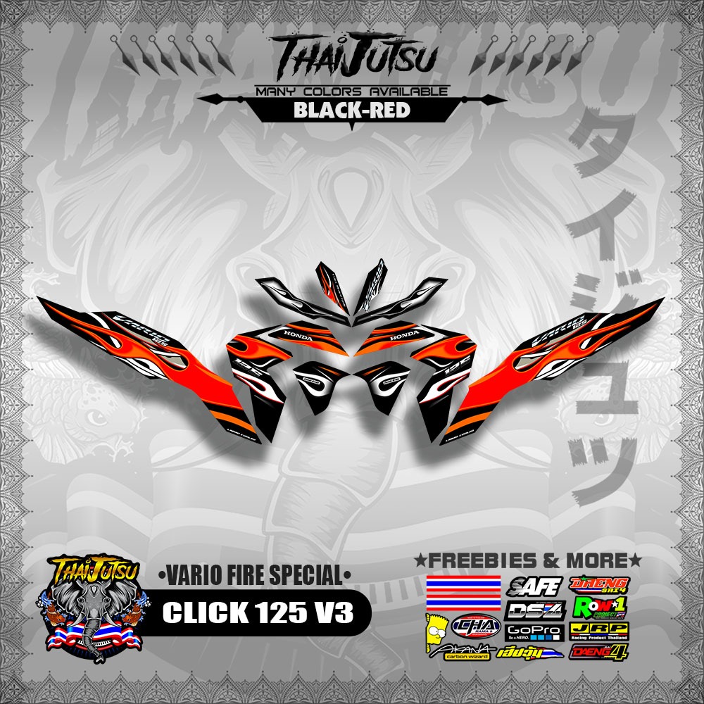 CLICK 125 V3 DECALS ( VARIO FIRE SPECIAL )【ThaijutsuStickers】 | Shopee ...