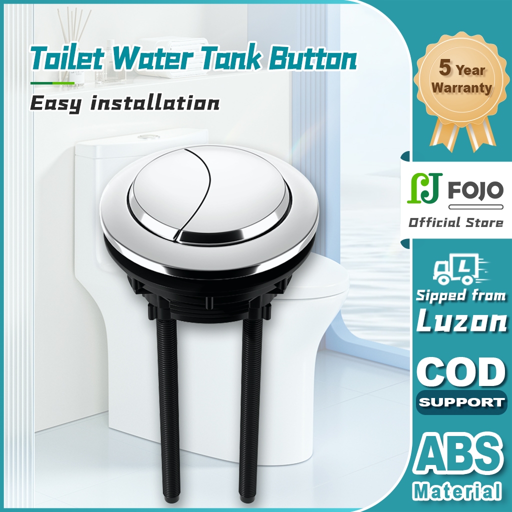 【FOJO】Plastic Dual Flush Toilet Water Tank Push Button With 2 Rods for ...