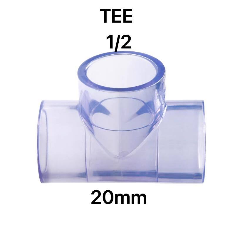 PVC TRANSPARENT FITTINGS 1/2” 3/4” 1” Elbow. Tee. Coupling. Male ...