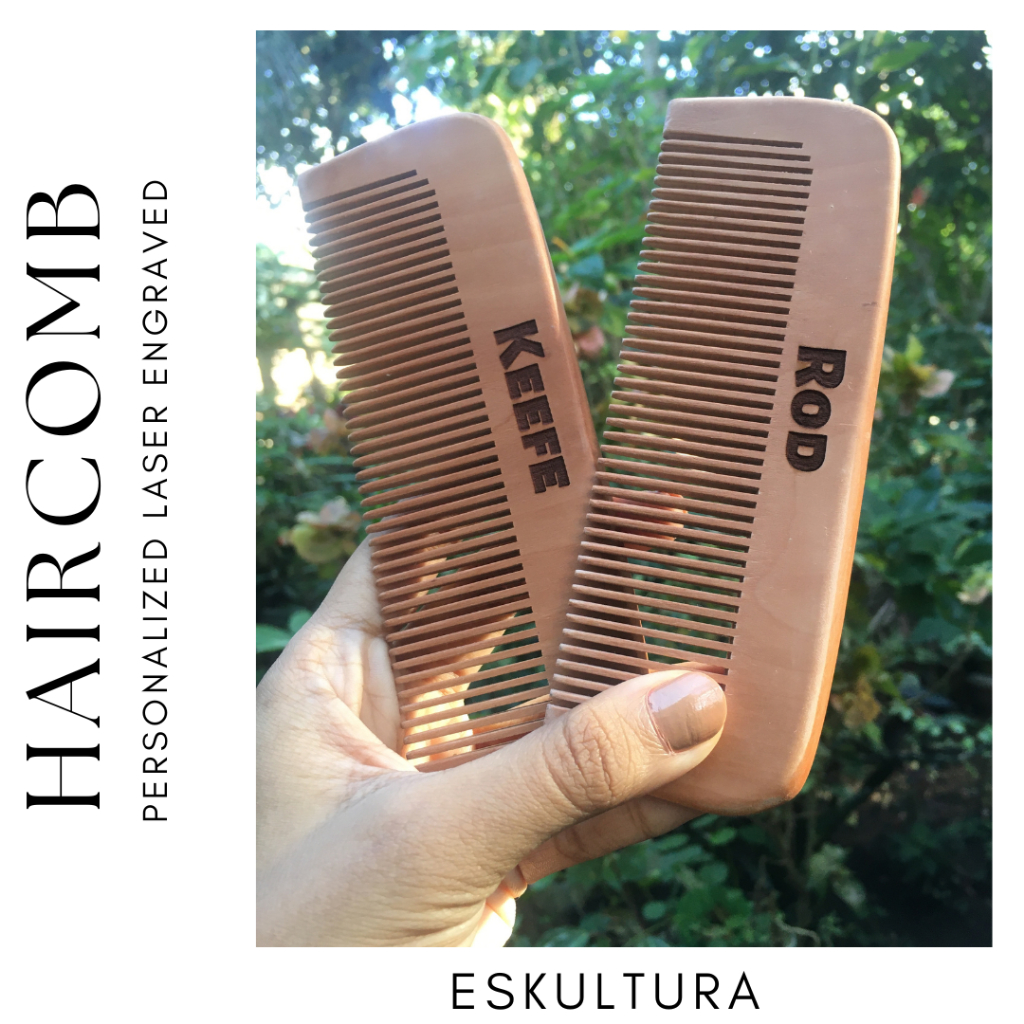 PERSONALIZED WOODEN COMB LASER ENGRAVED | Shopee Philippines