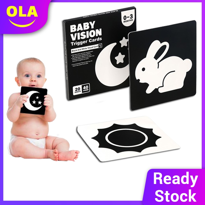 Newborn Infant Early Education Card Baby Visual Exercise Card Children ...