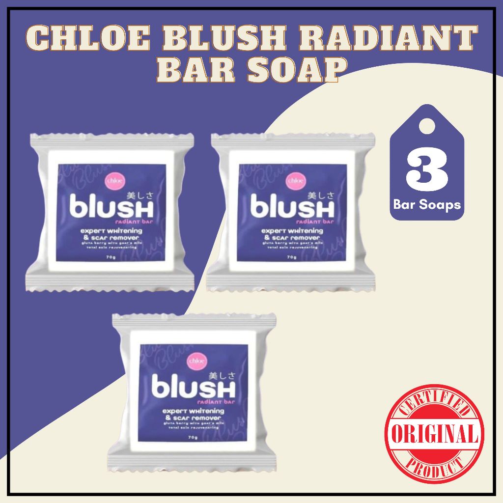 Original Chloe Blush Whitening and Scar Remover Soap (3 bar soaps ...