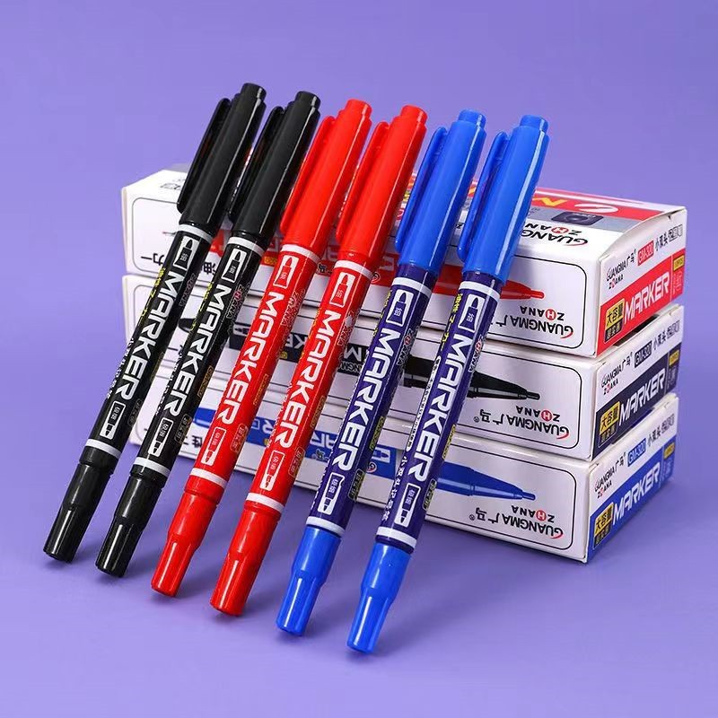 1Pcs Double-headed Marker Oil Permanent Markers Waterproof Media Disc ...