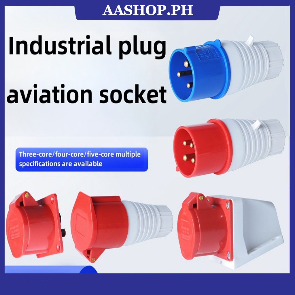 IP44 Industrial Plug Socket Waterproof Connector 4PIN 16A/32A ...