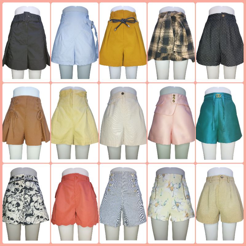 Trouser Shorts | Cotton Zipper Shorts for Woman Trendy Preloved Fashion ...