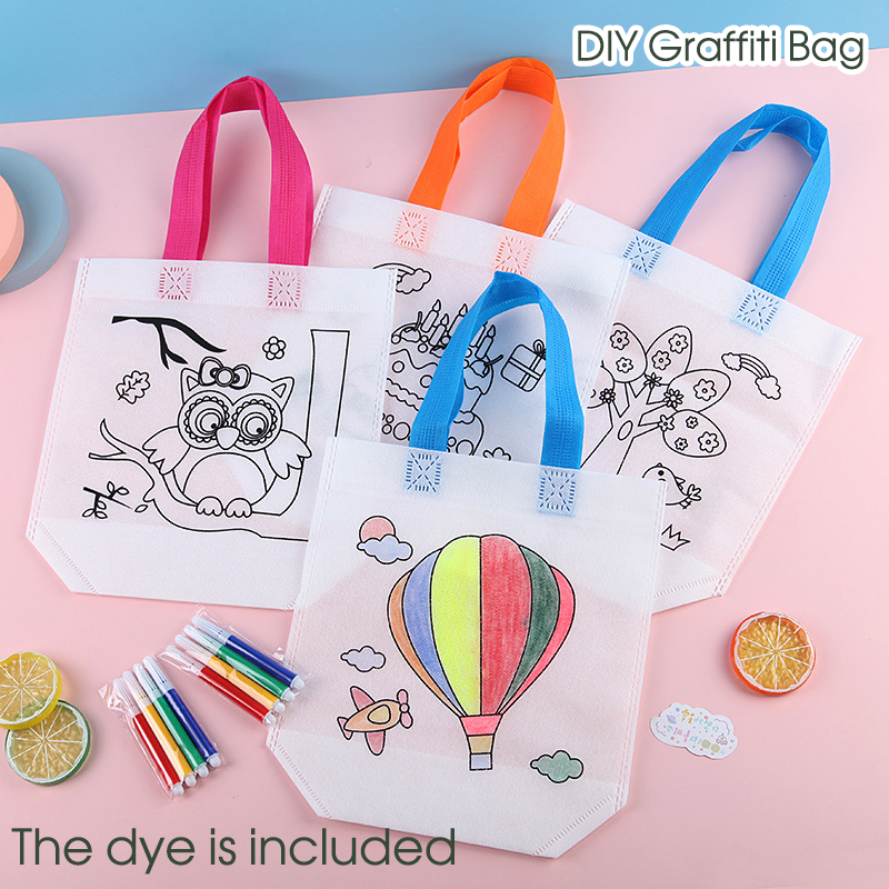DIY Graffiti Bag Colorful Filled Painting Bag Toy Children's Art Craft ...