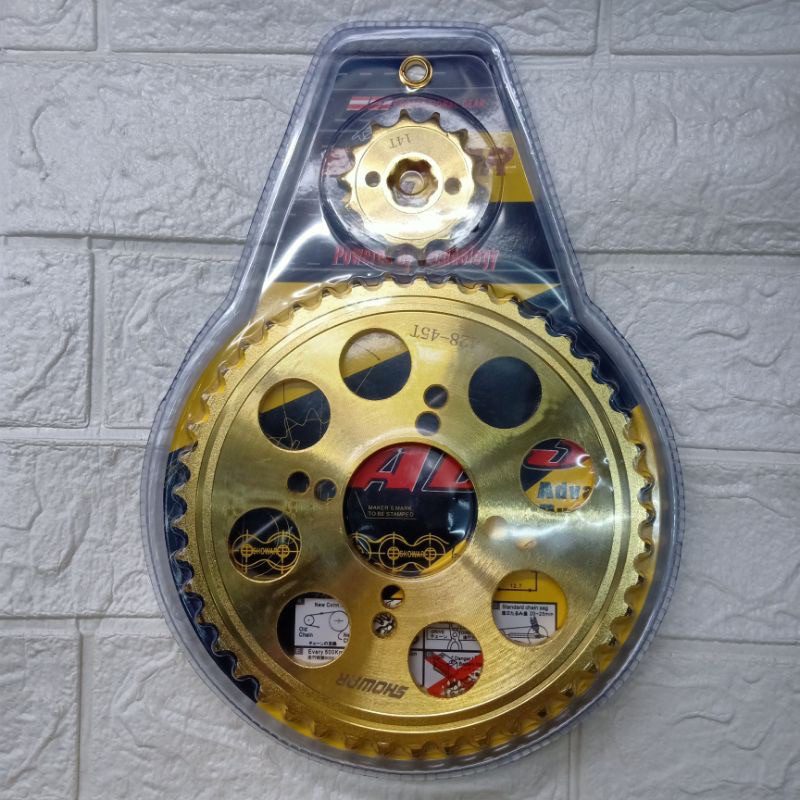 SHOWAR Chain Set Gold Raider 150 2IN1（428H-41T-14T-132L） | Shopee ...
