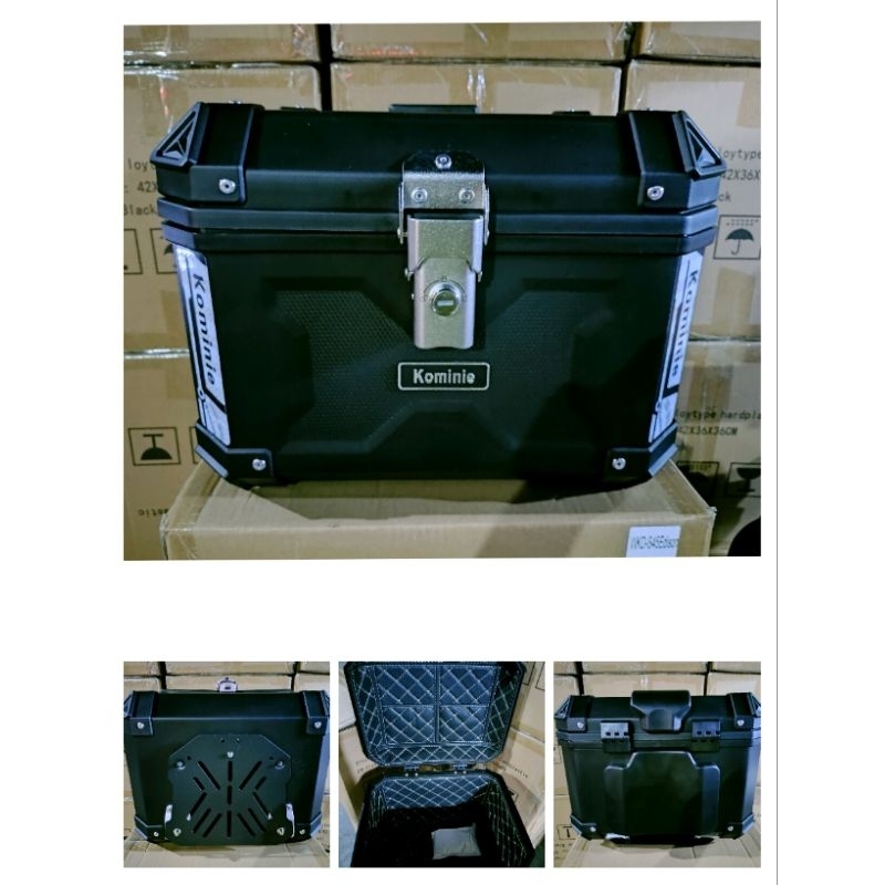 Kominie Hard Plastic Top Box 55 Liters with metal plate | Shopee ...