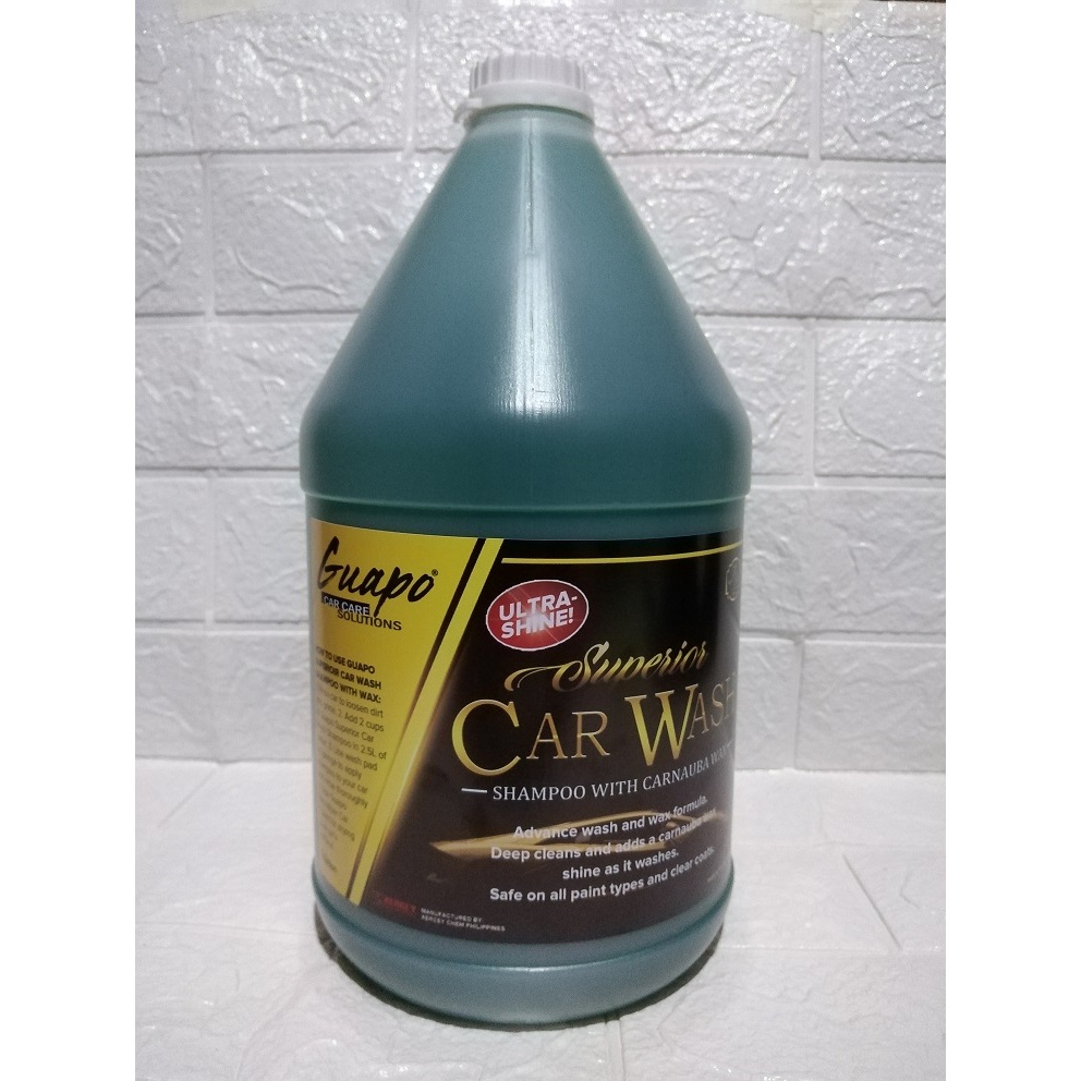 Guapo Superior Car Shampoo with Carnauba Wax 1 Gallon | Shopee Philippines