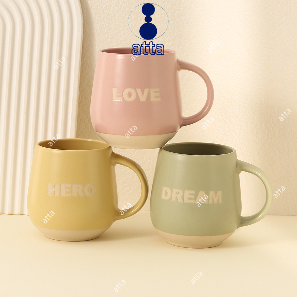 COD atta Letter coffee Mug office Ceramic Tea Cup Porcelain Water Cup ...