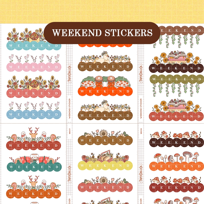 Paperdollzco Weekend Stickers | we001 we002 we003 we004 we005 we006 ...