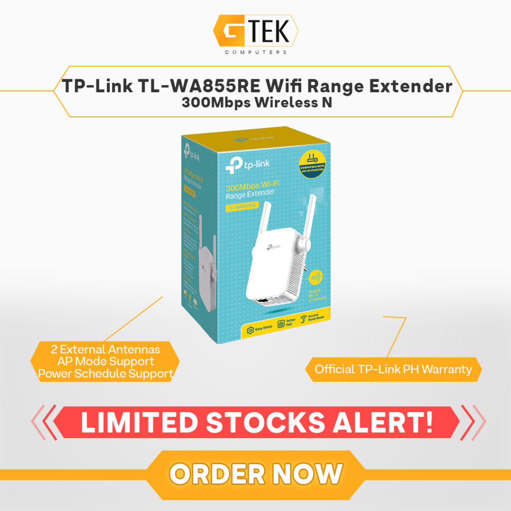 TP-Link TL-WA855RE 300Mbps Wireless N 2.4Ghz Wi-Fi Range Extender ...