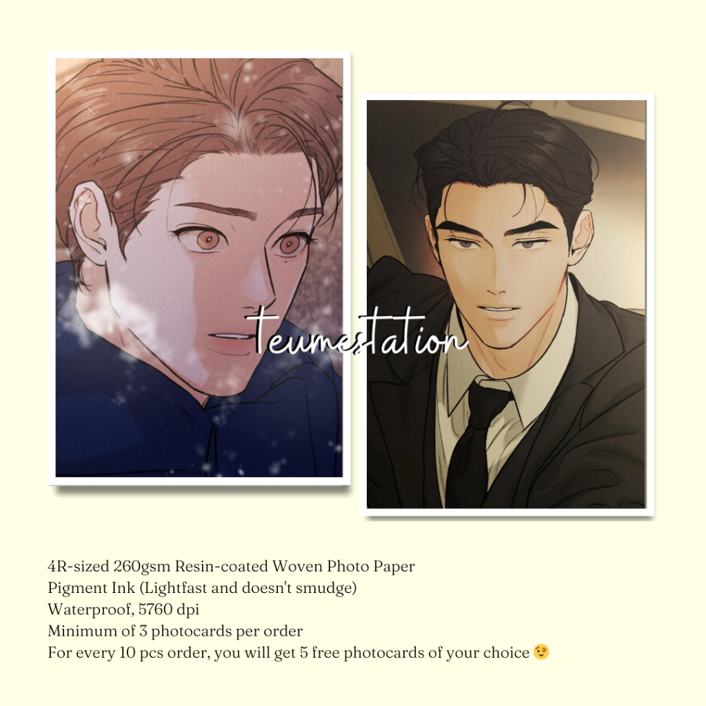 Limited Run BL Manhwa 4R Photocards (3 pcs. minimum per order) B02 ...