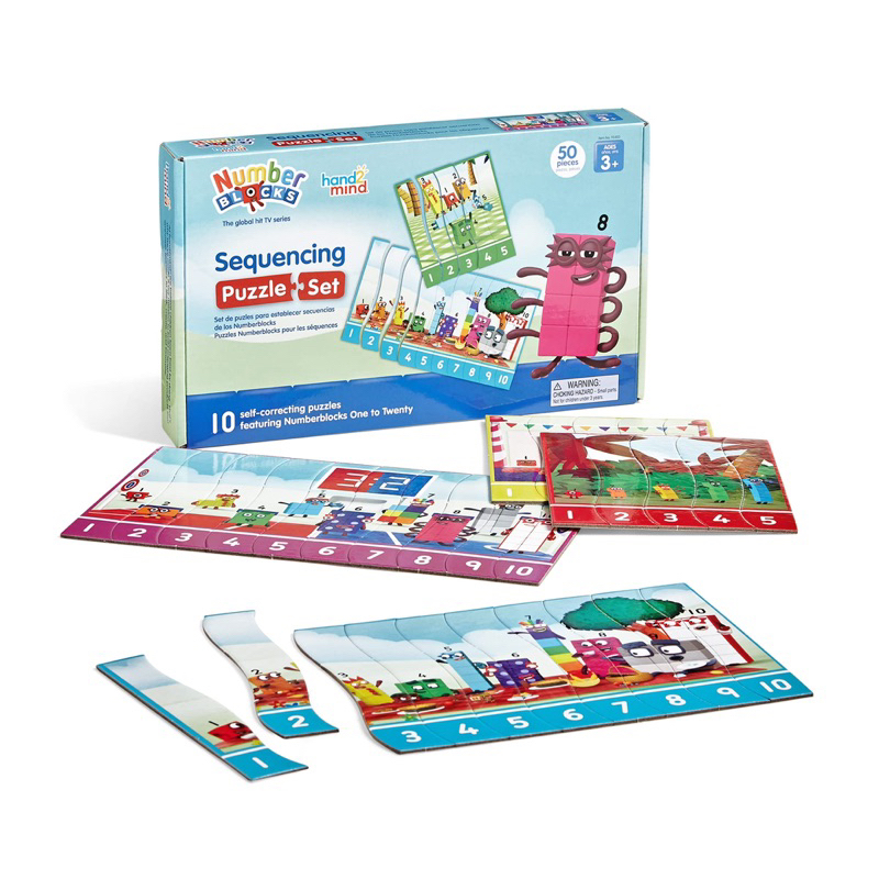 hand2mind Numberblocks Sequencing Puzzle Set, Sequencing Number Puzzles, Sequence Cards, Kids ...