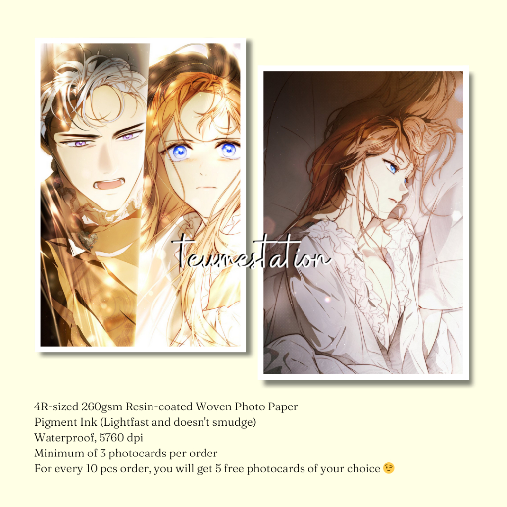 Secret Lady Manhwa 4R Photocards (3 pcs. minimum per order) B01 ...