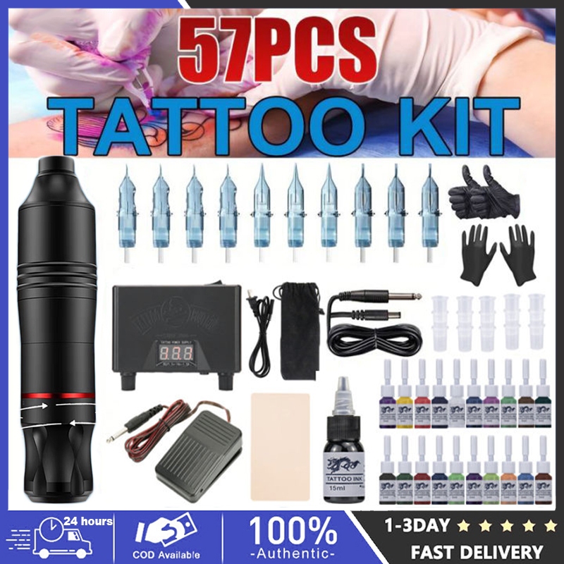 Tattoo Machine Set Pen Type Rotary Tattoo Machine Complete Set For ...