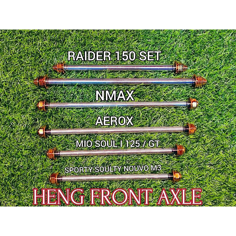 🇹🇭 HENG FRONT AXLE MIO SPORTY / SOULTY / M3 / AEROX / NOUVO / NMAX ...
