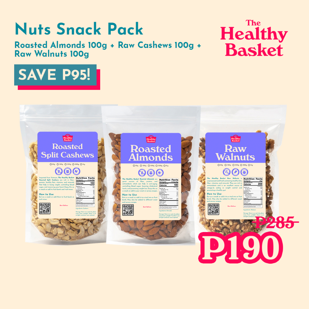 Healthy Basket Roasted Almonds + Roasted Split Cashews + Raw Walnuts ...