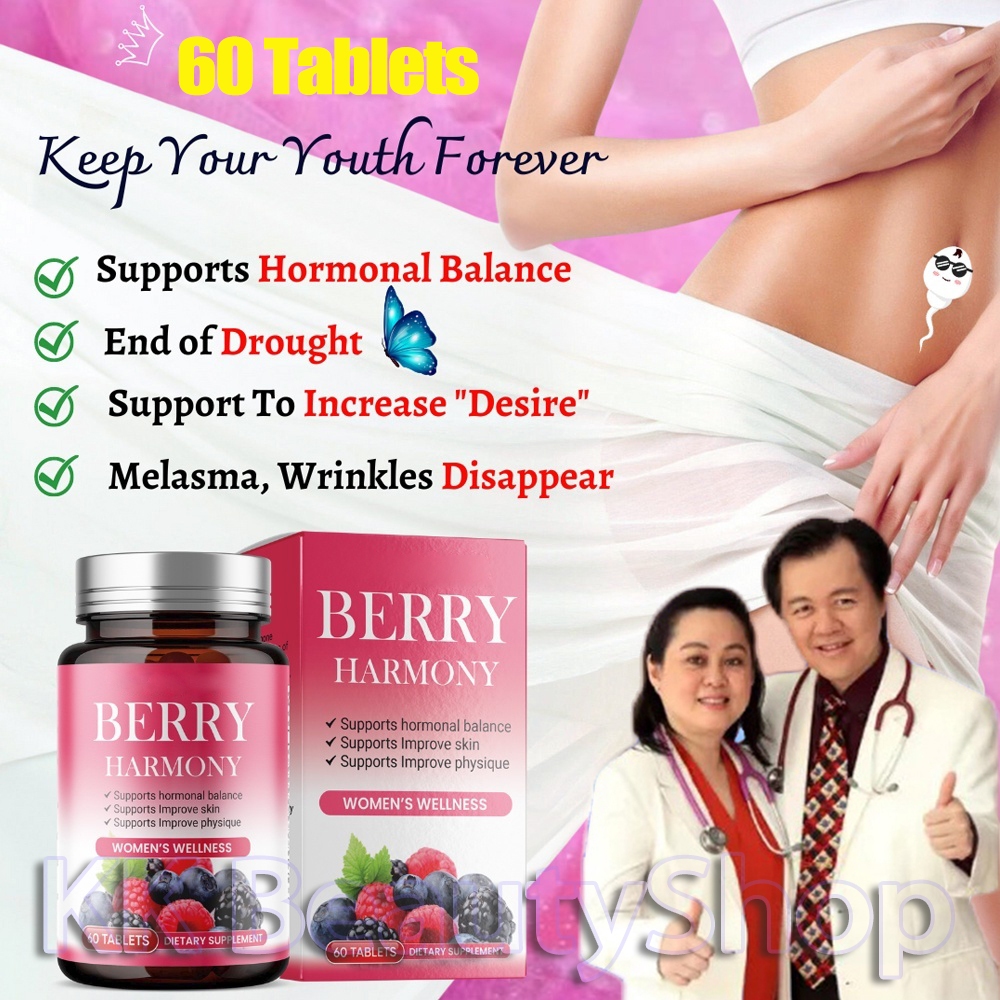 Berry Harmony For Hormonal Balance Improved Skin Improved Physique Women's Wellness Tablet ...