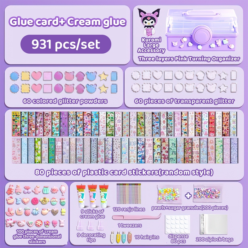 Guka Set Box Guka Sticker Tool Set Child Gift Pack Accessories Goo Card ...