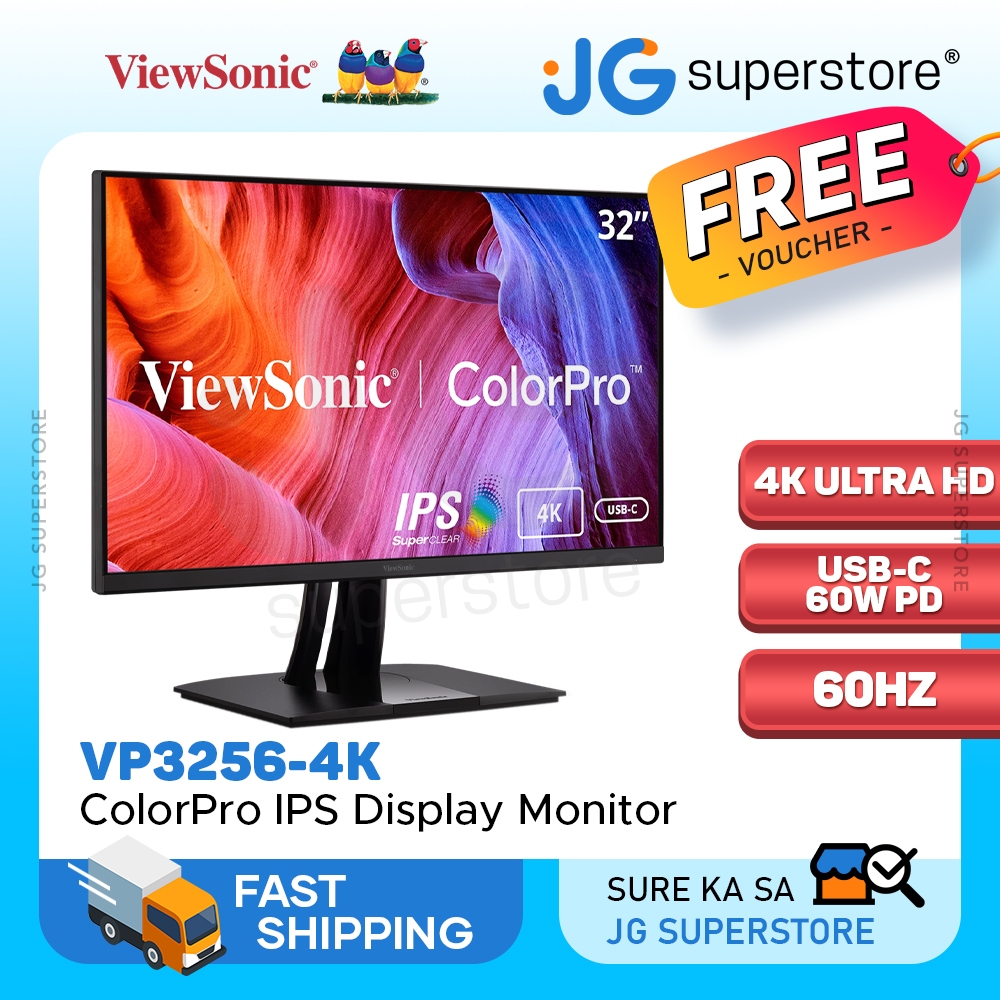ViewSonic VP3256-4K ColorPro 32" UHD 60Hz IPS Display Monitor for PC ...