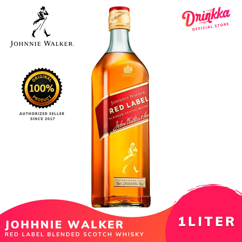 Johnnie Walker Red Label Blended Scotch Whisky 1L | Whiskey | Shopee ...