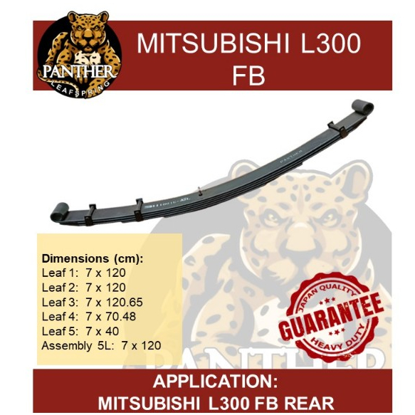 Molye / Leaf Spring for Mitsubishi L300 Van FB Rear (MATIBAY) | Shopee ...