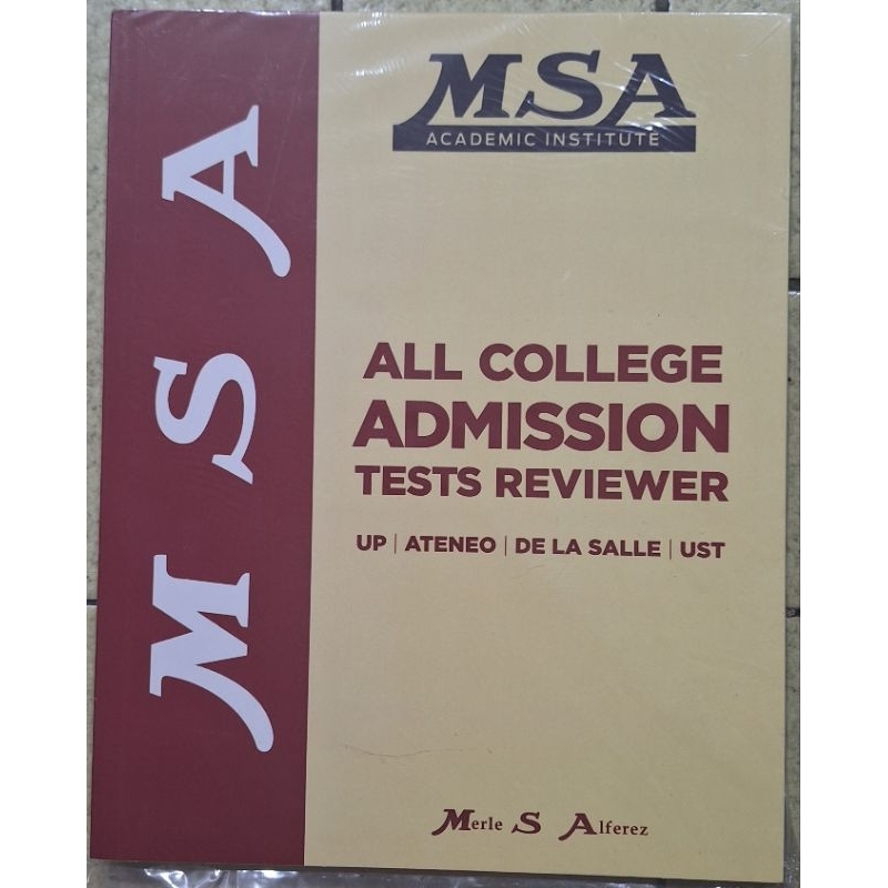 MSA ALL COLLEGE ADMISSION TESTS REVIEWER | Shopee Philippines