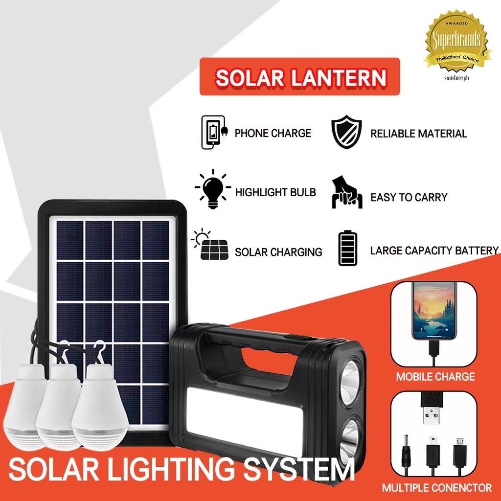 GDlite GDPLUS GD-8018 Plus Solar Lighting System Kit | Shopee Philippines