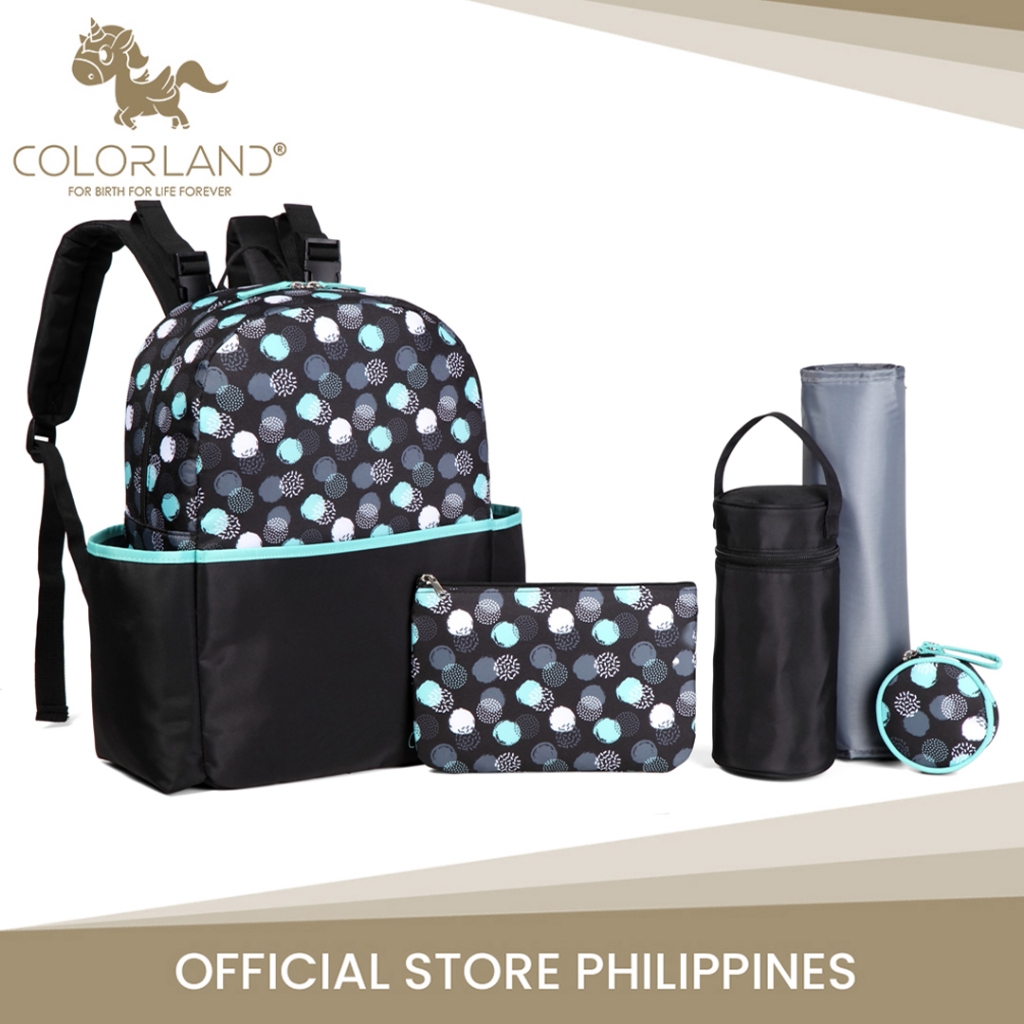 Colorland Magic 5 Piece Set Family Diaper Backpack (Black Fantasy ...