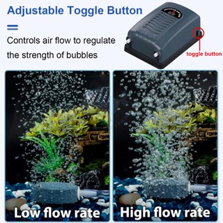 Aquarium Air Pump Fish Tank Oxygen Pump Adjustable Airflow Oxygen Pump ...