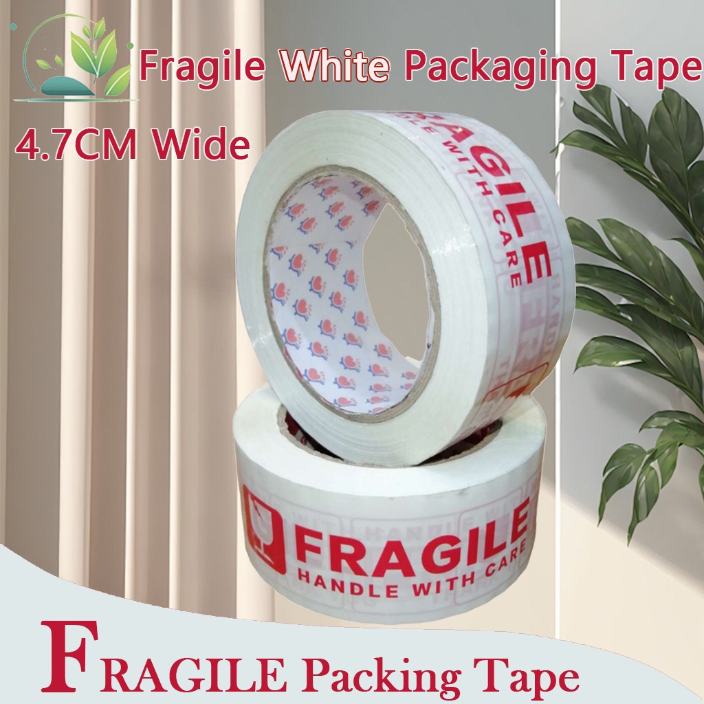 4.7CM FRAGILE WHITE ADHESIVE TAPE 200/100Meters Fragile Packaging Tape ...