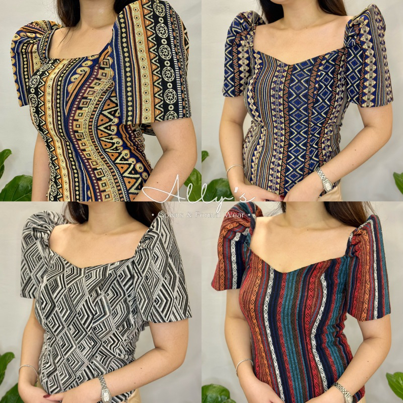 Modern Filipiniana Ethnic Design CODE: BARBIE | Shopee Philippines