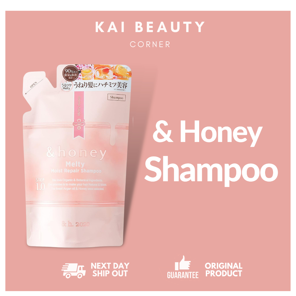 &honey Melty Moist Repair Shampoo 440ml | Treatment 450g | Hair Oil 100ml by kaibeautycorner ...