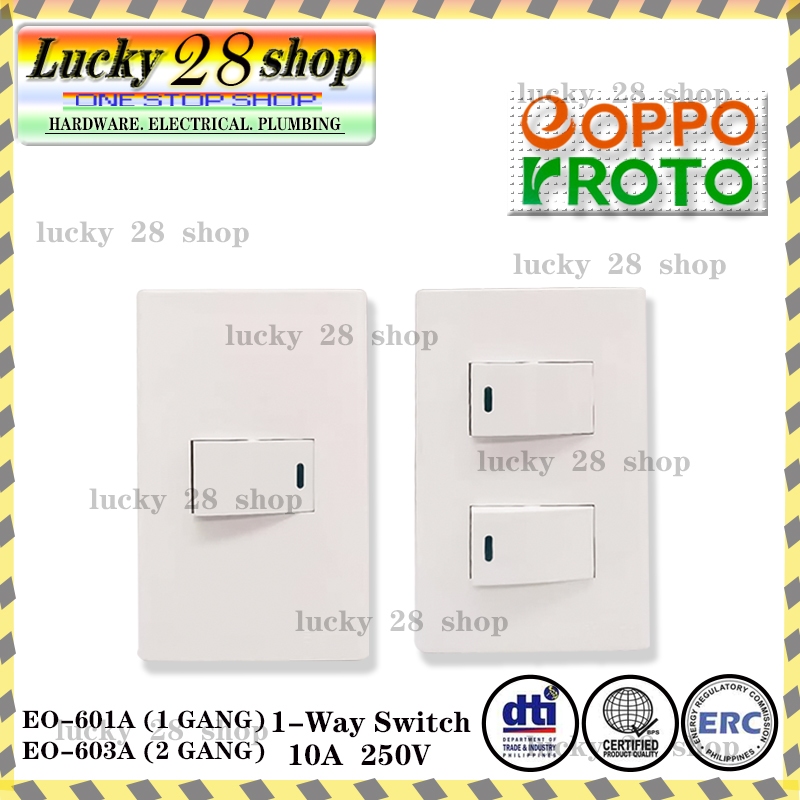 EOPPO WIDE SERIES 1 WAY SWITCH (EO-601A 1 GANG / EO-603A 2GANG ...