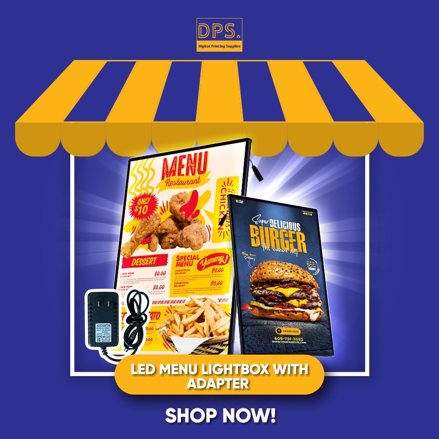 DPS Advertising LED Menu Lightbox Black / Board Frame Menu / LED Menu ...