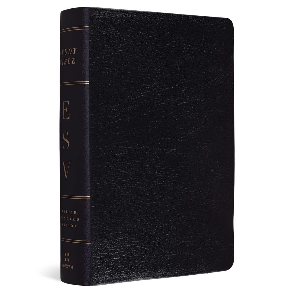 Genuine Leather, ESV Study Bible, Personal Size (Black), 7.7-point type ...
