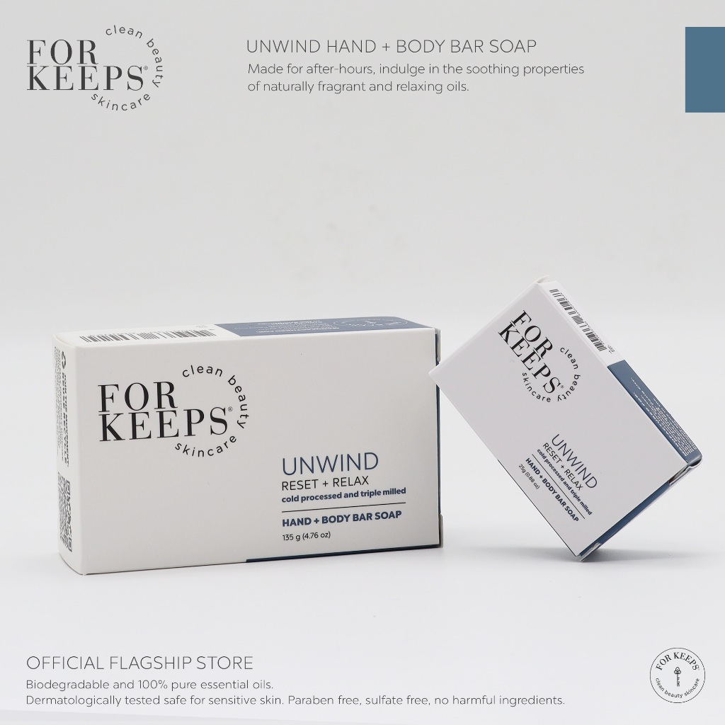 For Keeps Clean Beauty Unwind Hand And Body Bar Soap | Shopee Philippines
