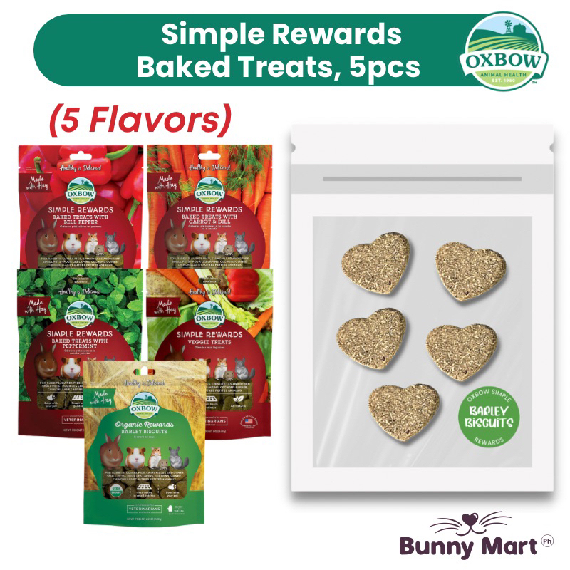 Oxbow® Simple Reward Baked Treats (5 flavors) for rabbits, guinea pigs ...