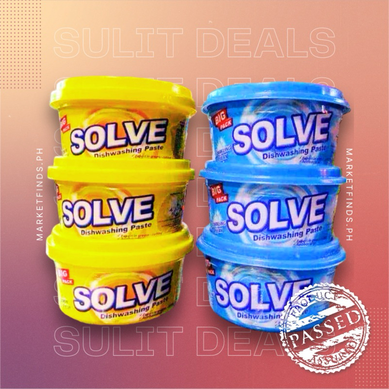 3pcs SOLVE DISHWASHING PASTE 450g 225g | Shopee Philippines