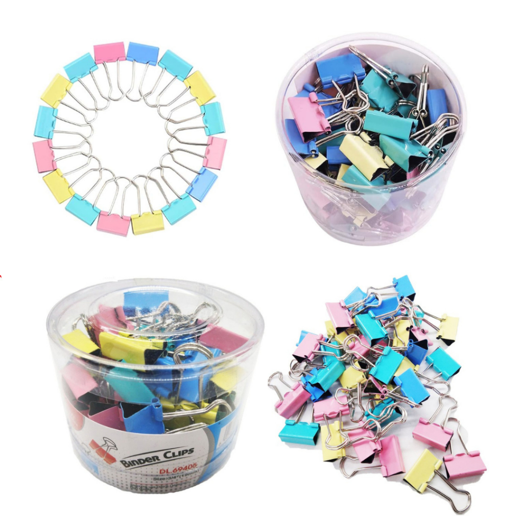 Colorful Binder Clips for Office and School Supplies, Assorted Sizes ...