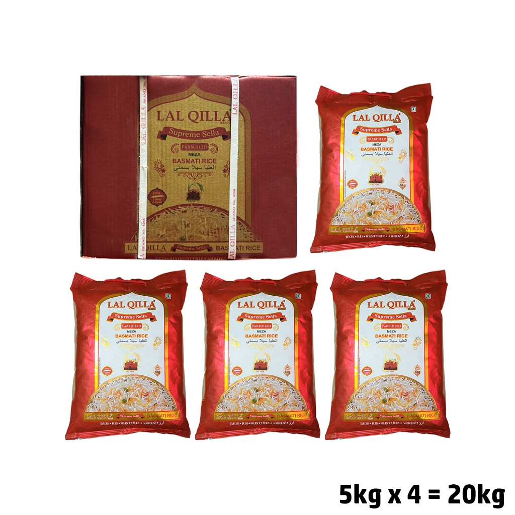 20kg Lal Qilla Supreme Sella Parboiled Meza Basmati Rice (masterbox ...