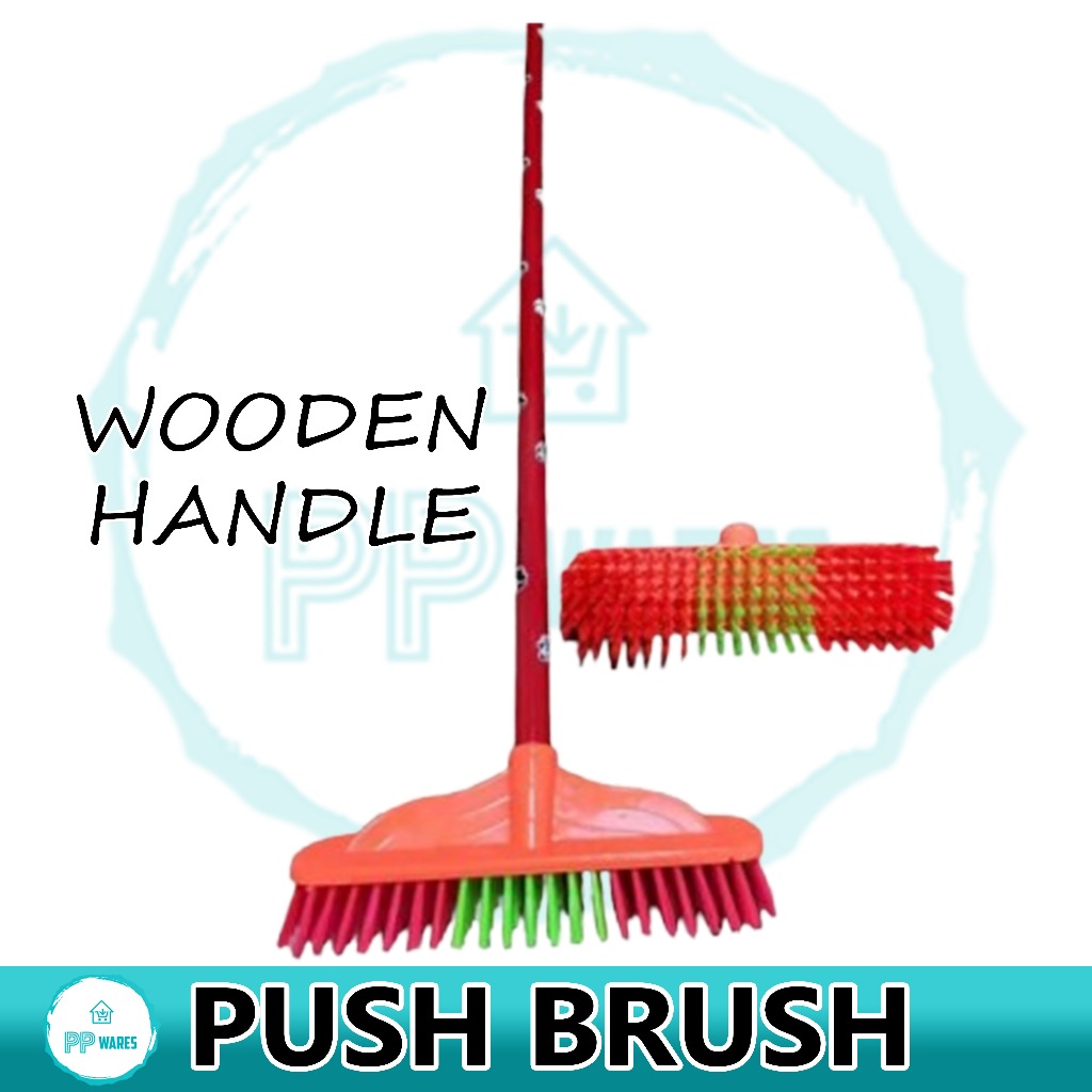 PUSH BRUSH WOODEN HANDLE (HOUSE MATERIALS) push brush long handle ...
